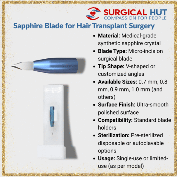 Hair Transplant Sapphire Blade Surgical Tool
